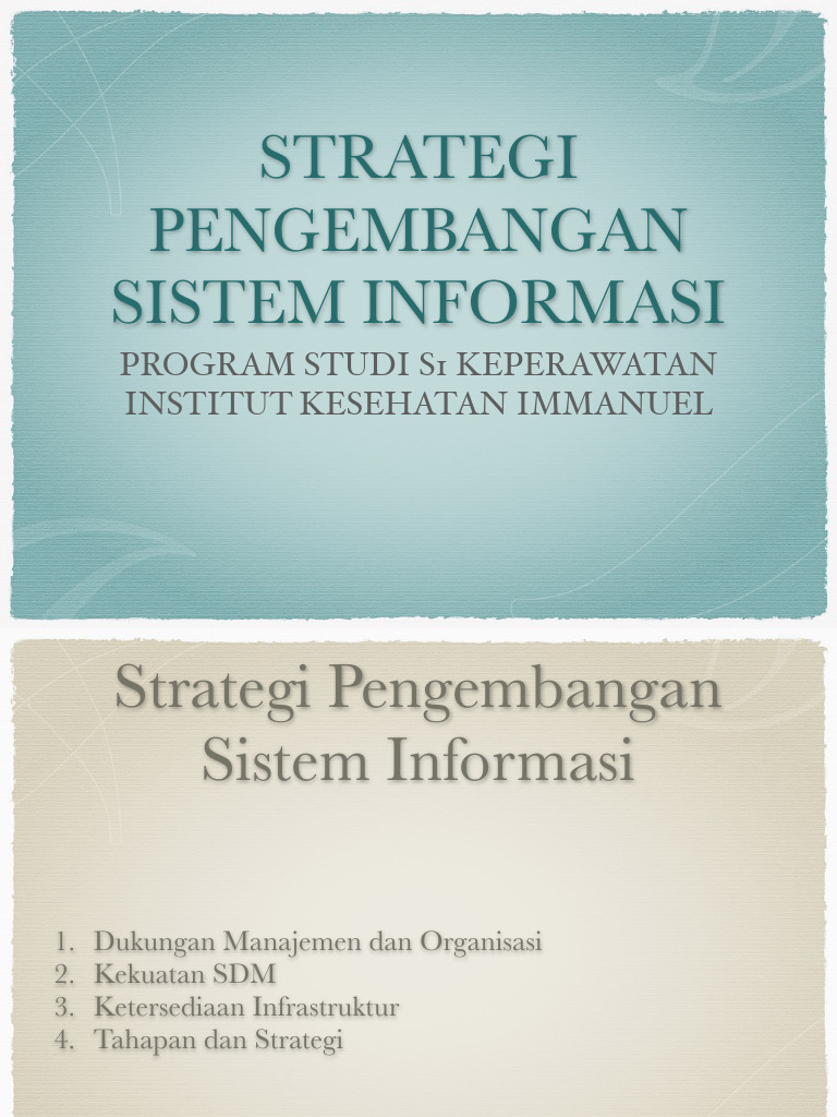 Strategi Pengembangan Sistem Informasi PDF | PDF