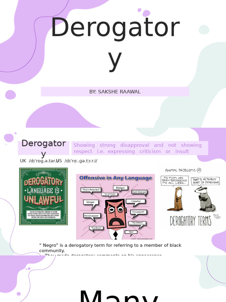 Understanding Derogatory Terms | PDF | Art | Religion & Spirituality