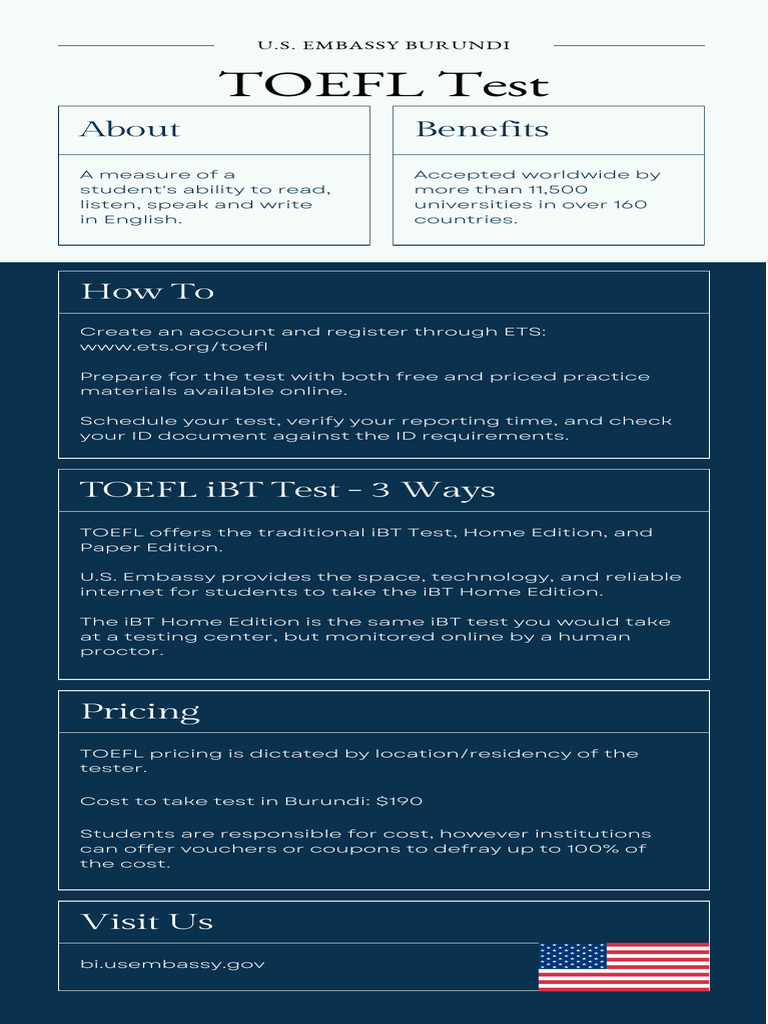 TOEFL in U.S. Embassy Burundi 2 | PDF