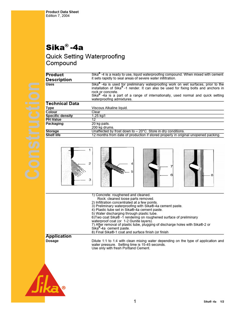 01 - Sika - 4a | PDF | Concrete | Cement