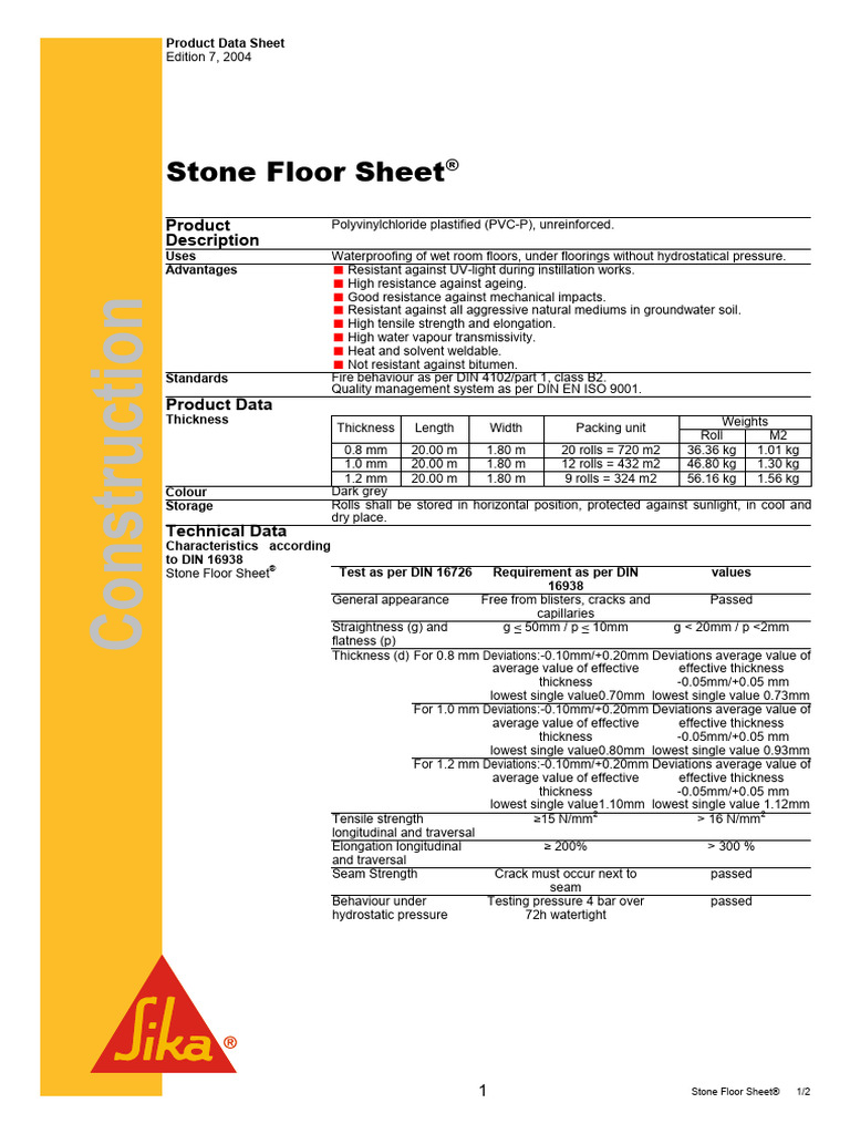 _01_ Stone Floor Sheet | PDF | Materials | Building Engineering