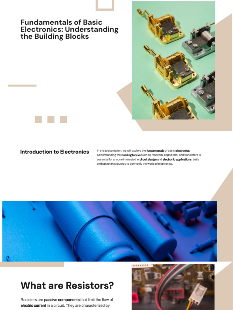 Slidesgo Fundamentals of Basic Electronics Understanding The Building ...