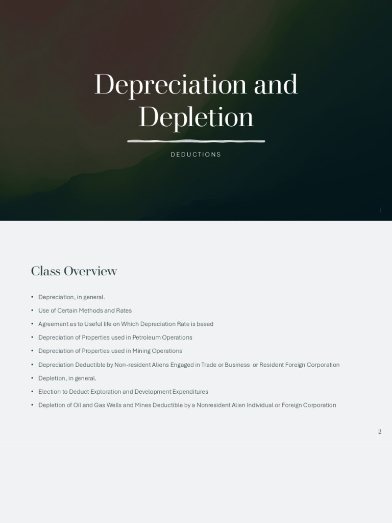 Understanding Depreciation and Depletion | PDF | Depreciation | Expense