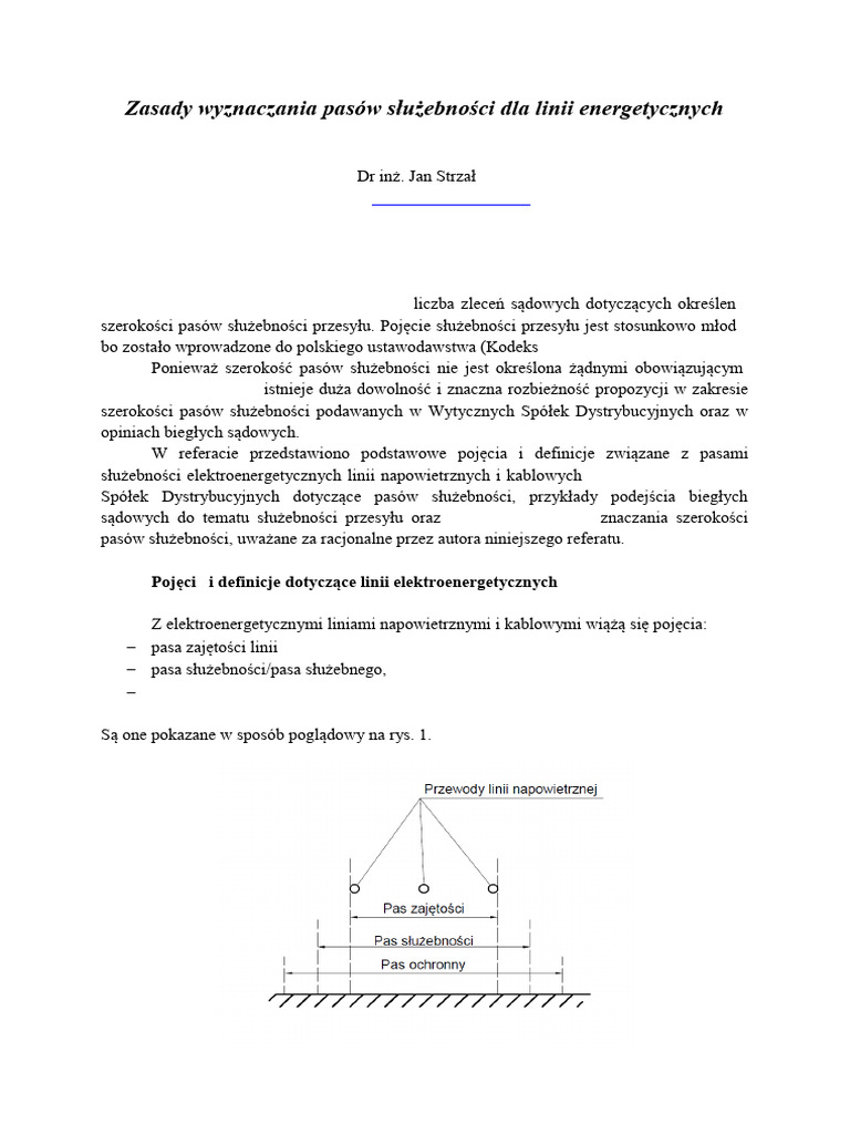 J - Strzalka - Zasady Wyznaczania Pasów Służebności | PDF