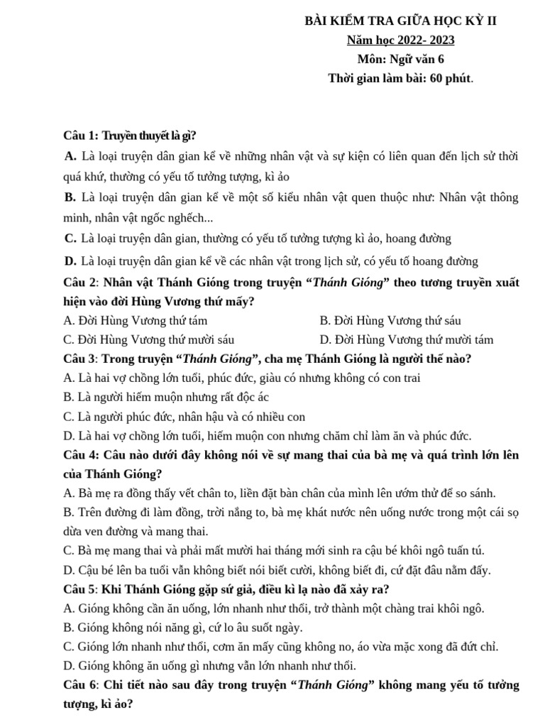 ĐỀ THI GK2. V6 | PDF