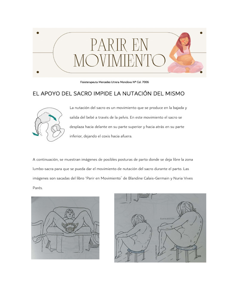 Parir en Movimiento Fisiomer | PDF | Pelvis