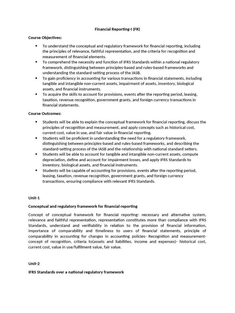 Financial Reporting ACCA | PDF | Financial Statement | International ...