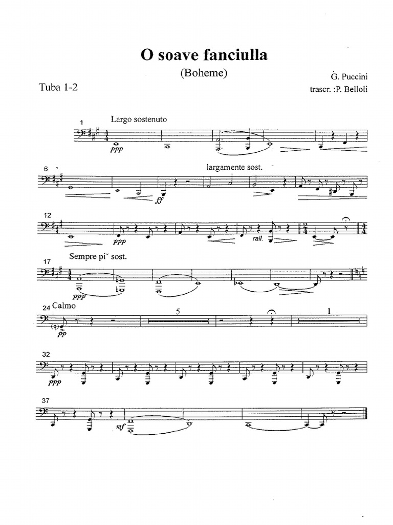 O Soave Fanciulla-20-Tuba | PDF