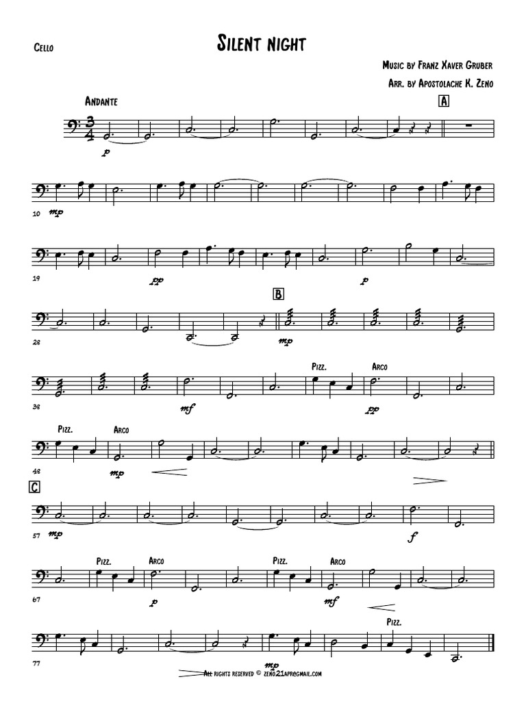 Silent Night - Cello | PDF