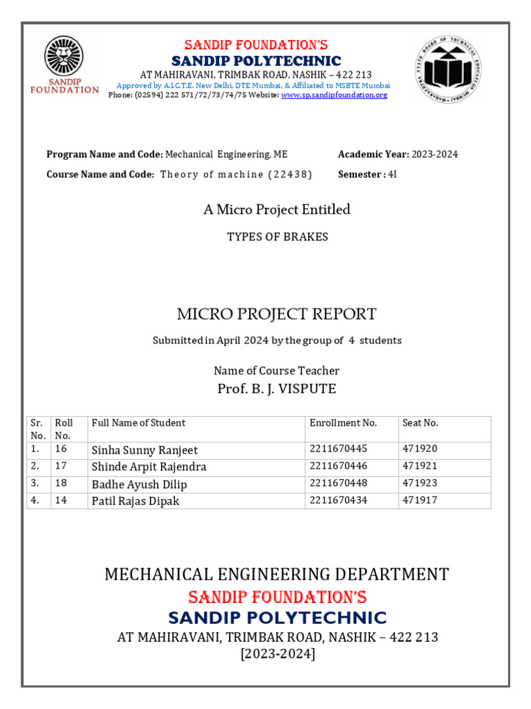 EST - Micro - Project - Report - Format - ME-4I-2023-24 (1) Edited ...