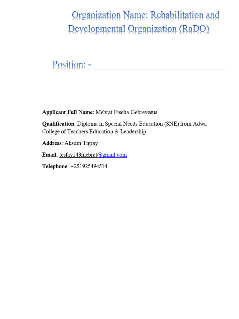 Curriculum Vitae - RaDO | PDF | Teachers