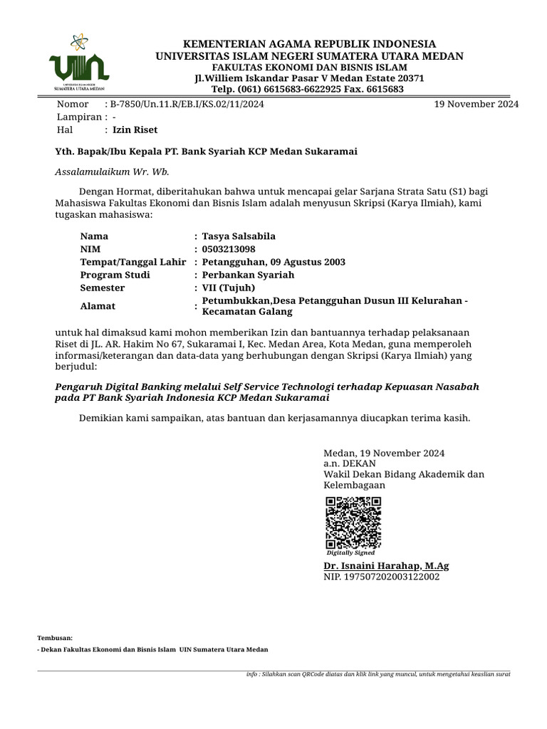 Surat Izin Riset | PDF