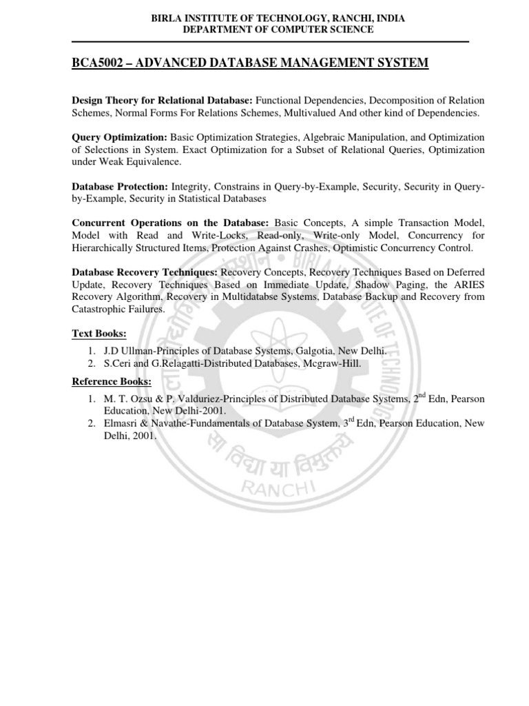 Advanced Database Management Systems Guide | PDF | Business ...