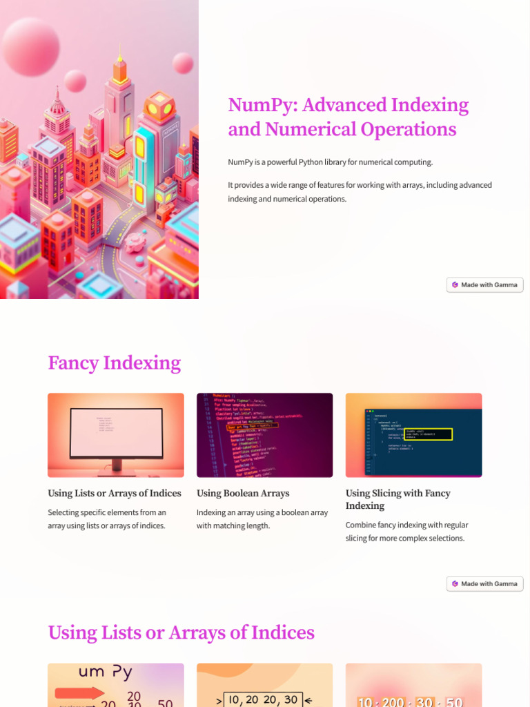 NumPy-Advanced-Indexing-and-Numerical-Operations | PDF | Trigonometric ... NumPy-Advanced-Indexing-and-Numerical-Operations | PDF | Trigonometric ...