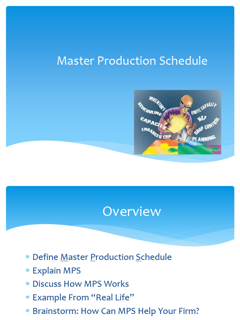 Master Production Schedule | PDF | Production And Manufacturing | Business