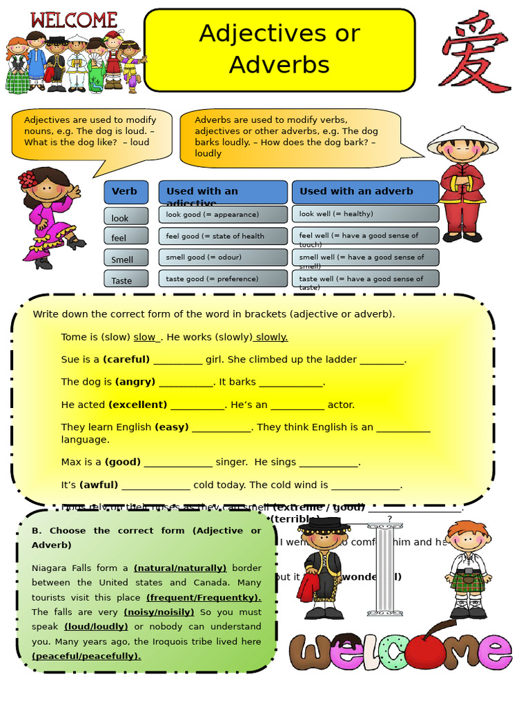 Modifying Words: Adjectives vs Adverbs | PDF | Adverb | Adjective
