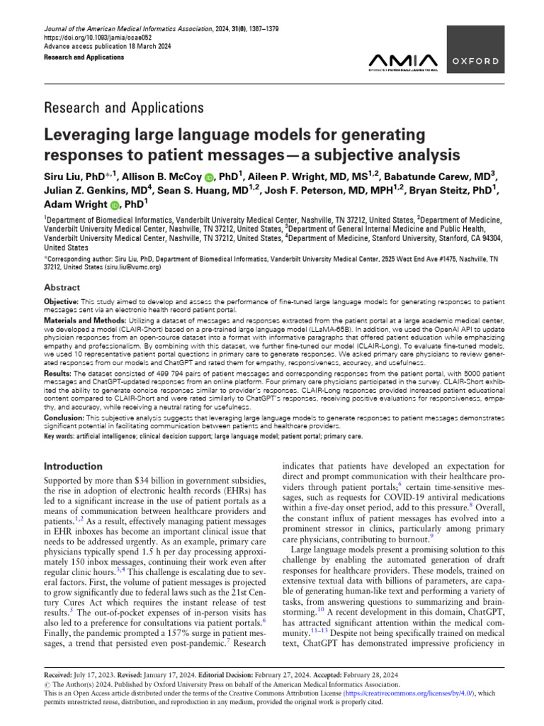 ocae052 | PDF | Electronic Health Record | Primary Care