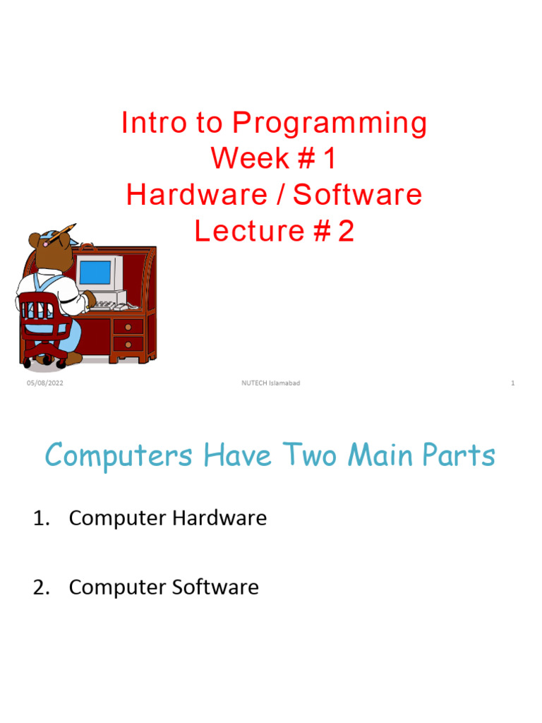 Lecture#2 (Introduction II) | PDF | Programming | Computer Program