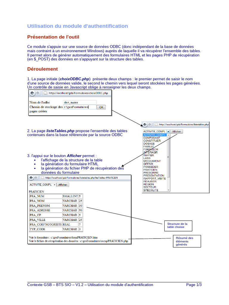 GSB ModuleFormulaires | PDF | Html | PHP