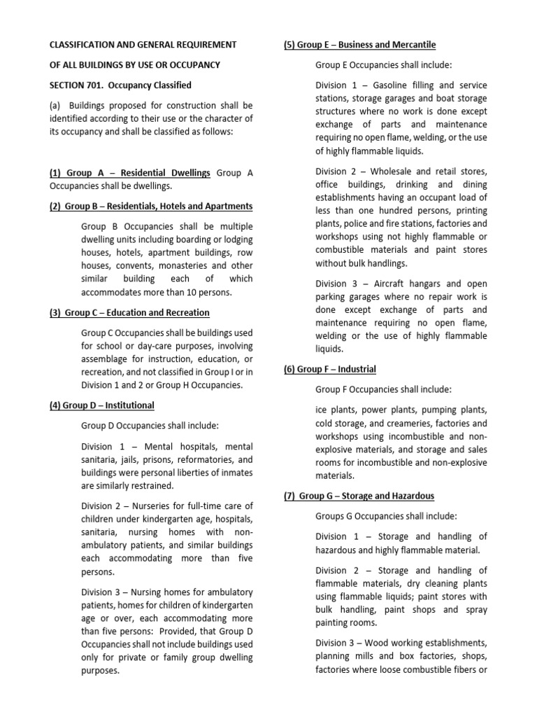 Building Occupancy Classification Guide | PDF | Building