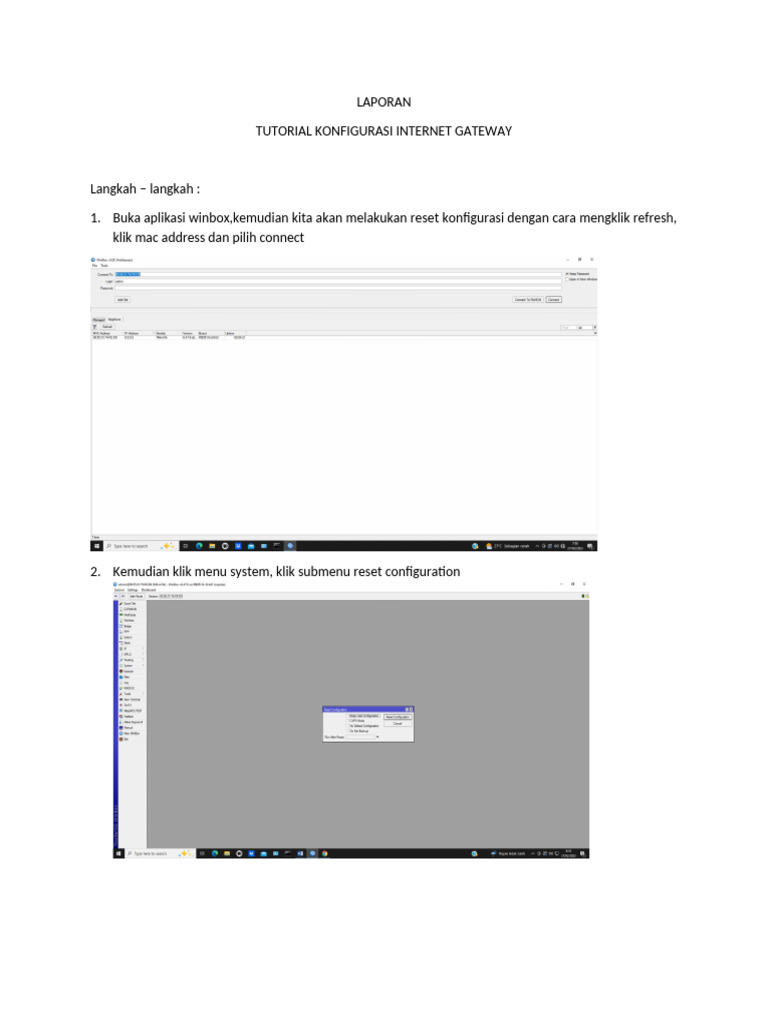 Laporan Tutorial Internet Gateway | PDF