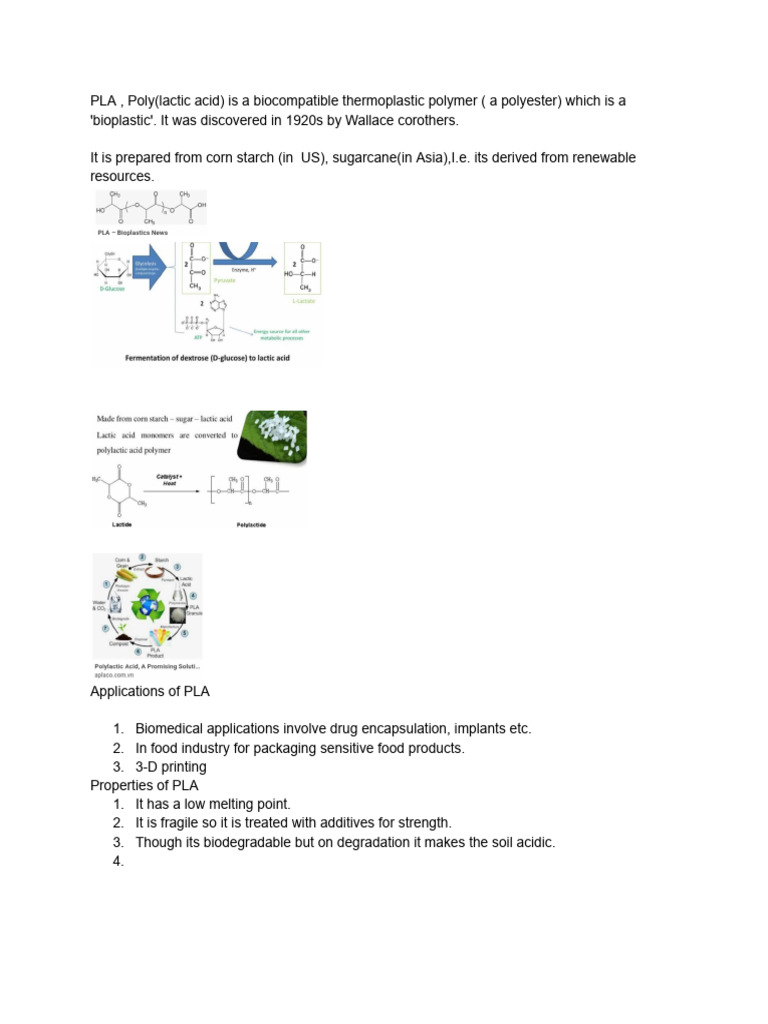 Polylactic Acid | PDF | Science & Mathematics | Technology & Engineering