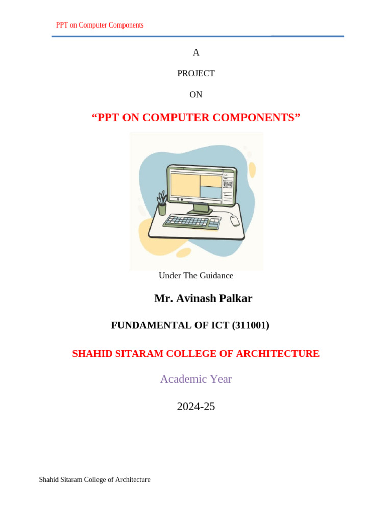 On Computer Component Prathamesh | PDF | Hard Disk Drive | Computer Hardware