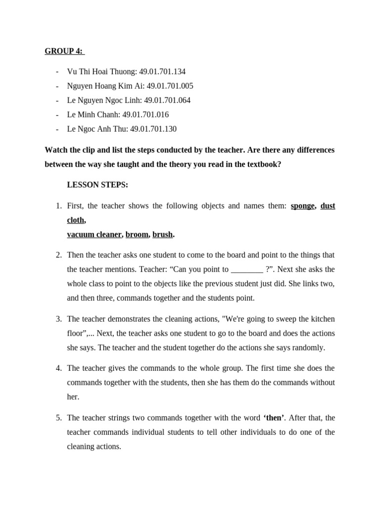 Comprehension Approach Tpr Pdf Teachers Learning