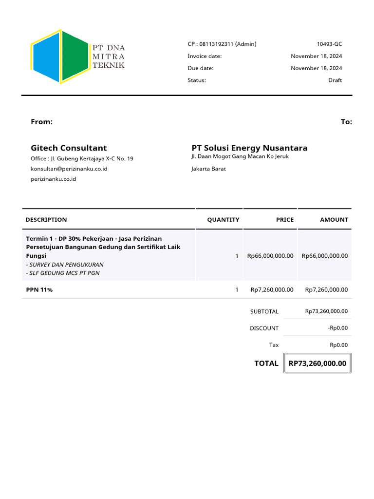 Invoice 10493 GC | PDF