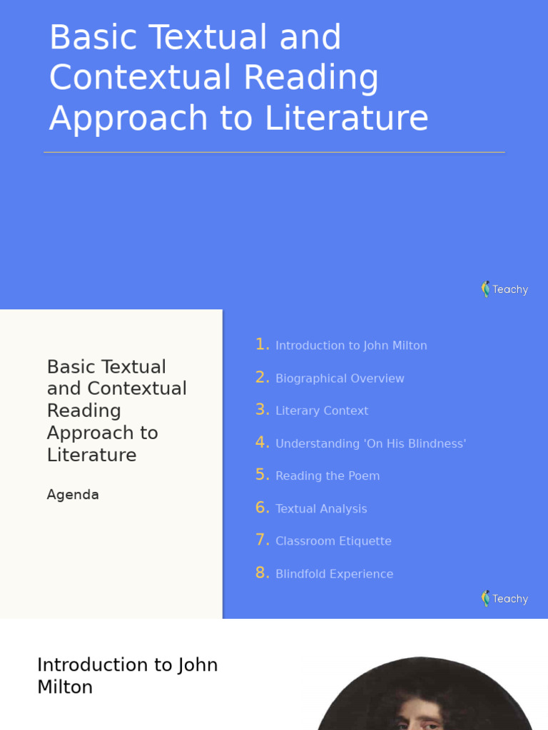 Slide Basic Textual and Contextual Reading Approach and Appreciation of ...