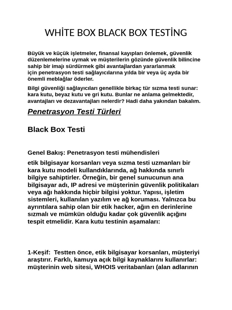 White Box-Black Box | PDF