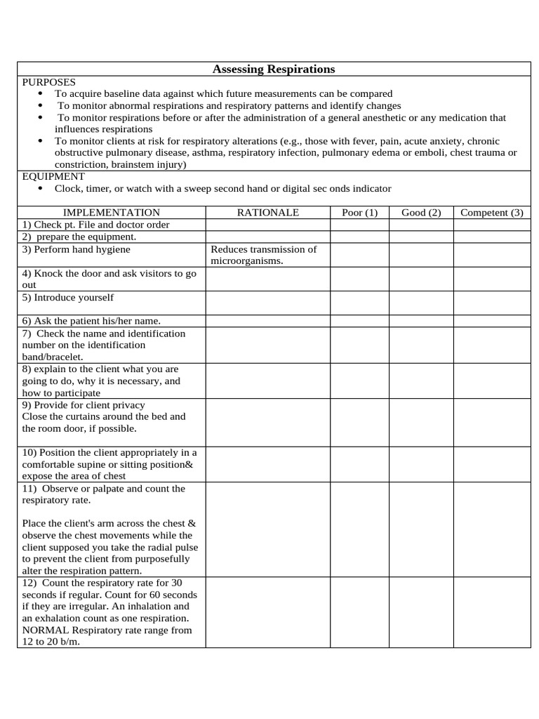 Assessing Respiration | PDF