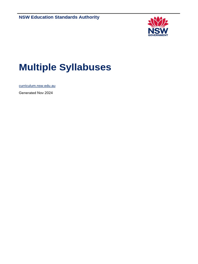 NESA - Syllabuses (S2, S3) | PDF | Curriculum | Copyright