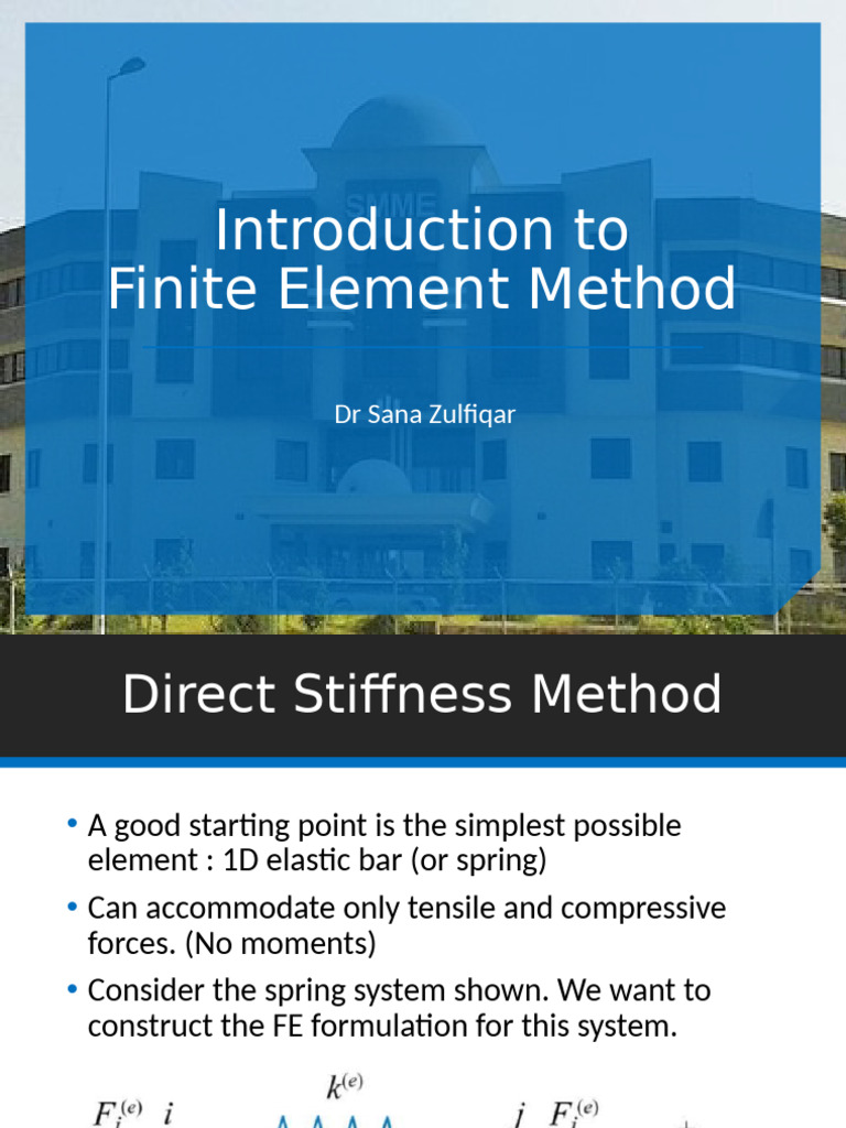 FEM802 - L2 Direct Stiffness Method | PDF | Finite Element Method | Matrix (Mathematics)