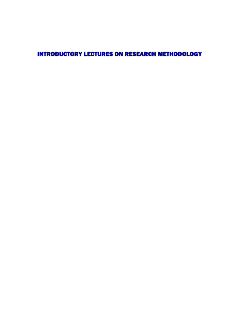 Research Methodology 2 | PDF | Sampling (Statistics) | Scientific Method