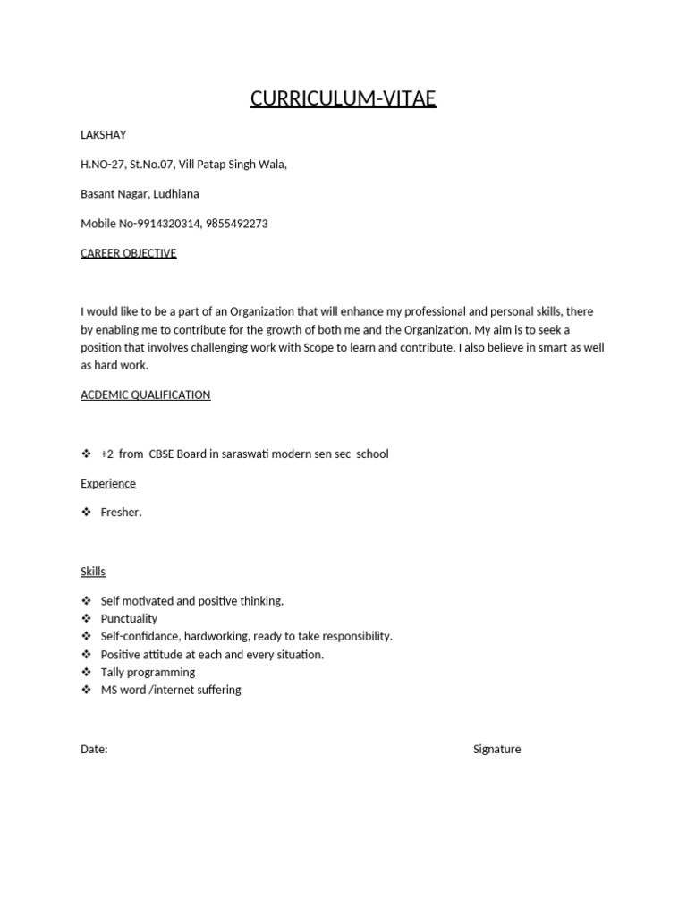 Lakshay Resume | PDF | Career & Growth