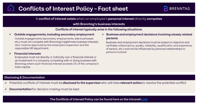 Fact sheet conflicts of interest policy_English | PDF