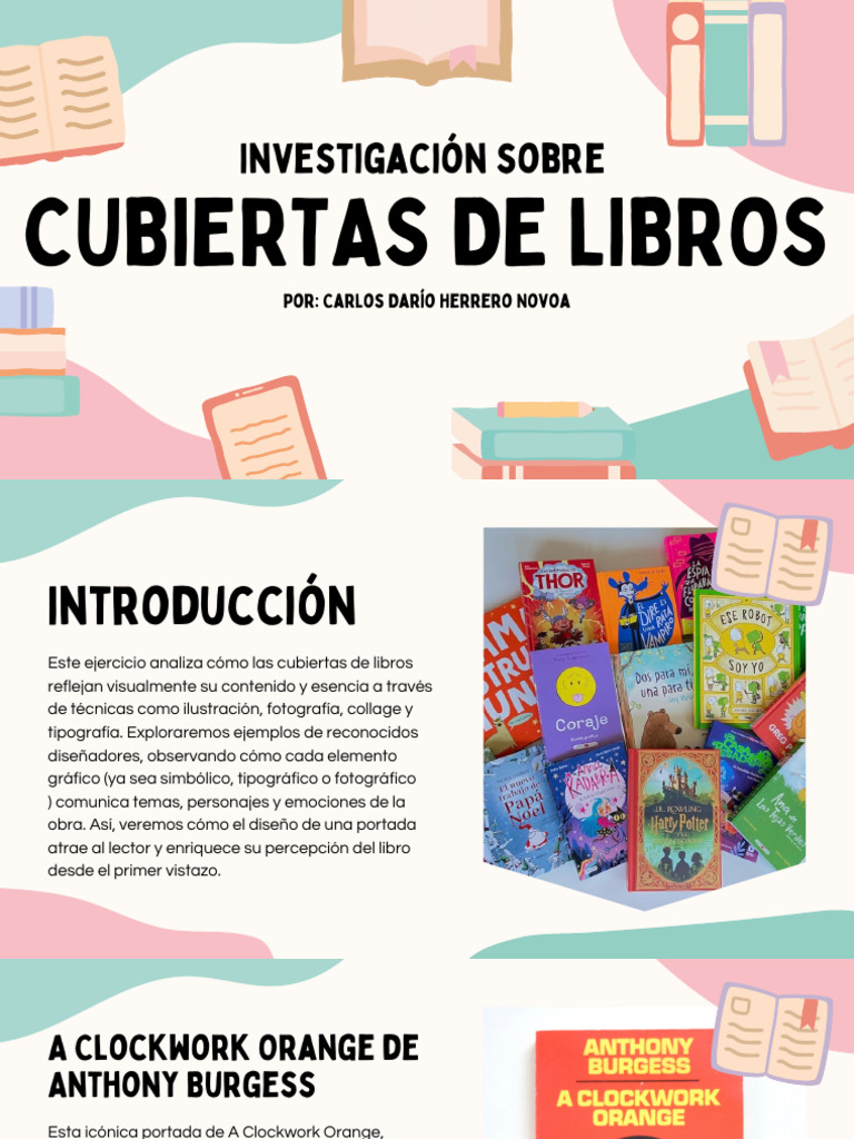 Presentación Proyecto Literatura Libros Creativa Orgánica Colorida ...