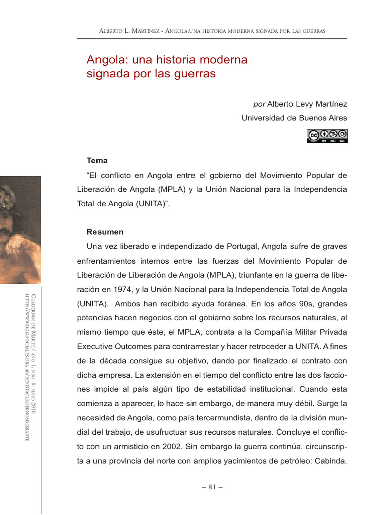 Conflicto MPLA-UNITA en Angola | PDF | Unita | Angola