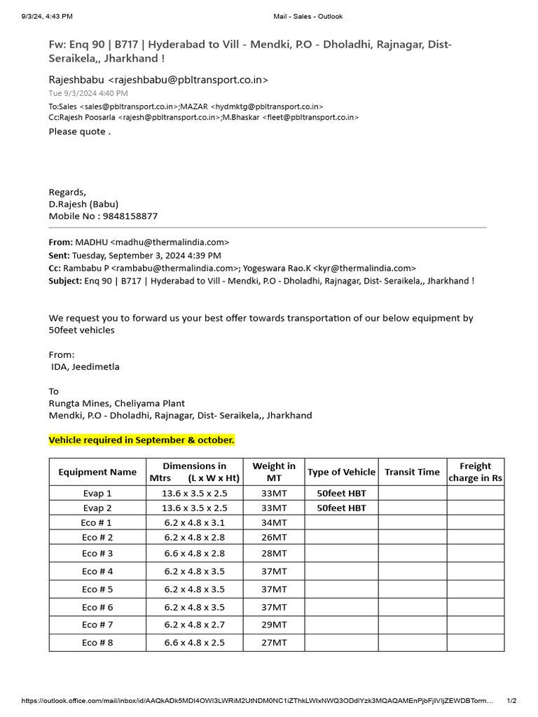 Thermal Jeedimetla Seraikela 030924 | PDF