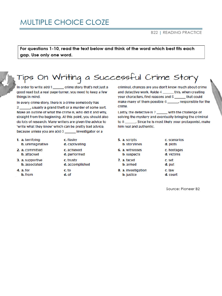 B22-Mcc-Tips On Writing A Crime Story | PDF