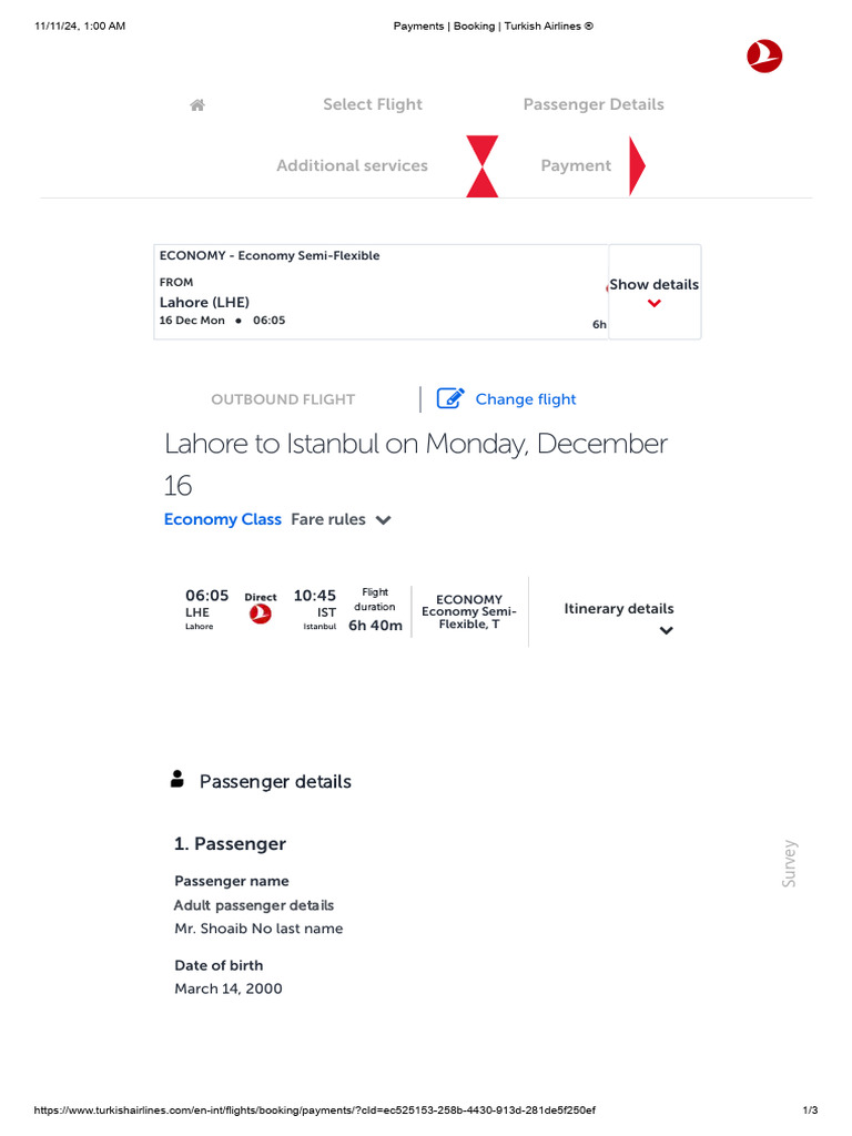 Shoaib Ticket New | PDF