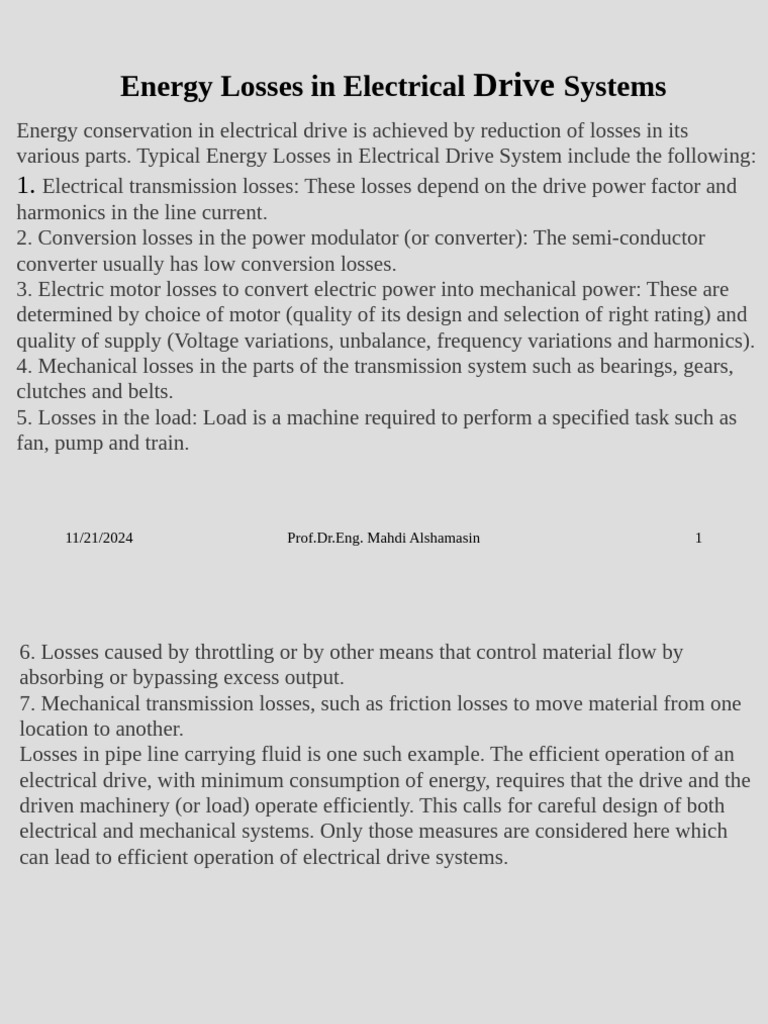 Efficient Electrical Drive Systems | PDF | Electric Motor | Capacitor