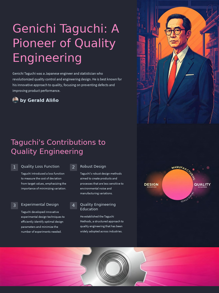 Genichi Taguchi A Pioneer of Quality Engineering | PDF | Loss Function ...