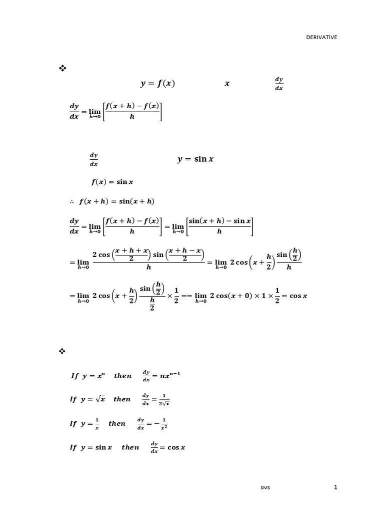 Unit 2 Derivative | PDF | Tangent | Logarithm