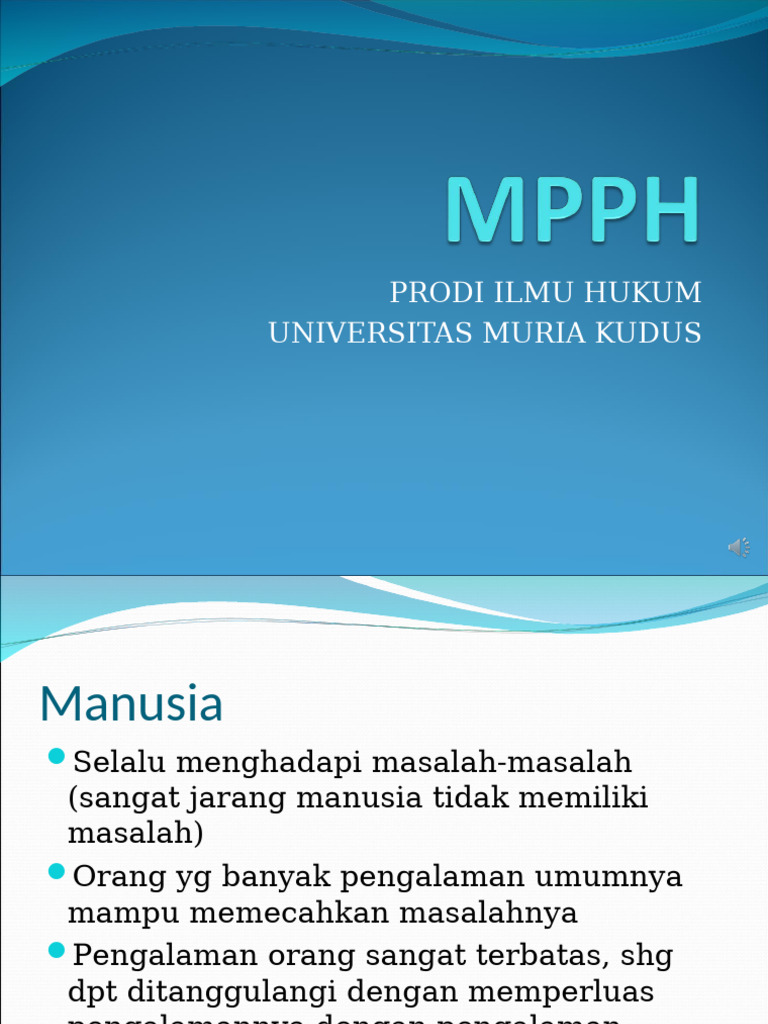 Bahan Kuliah MPPH Ke Tiga Dan 5 | PDF