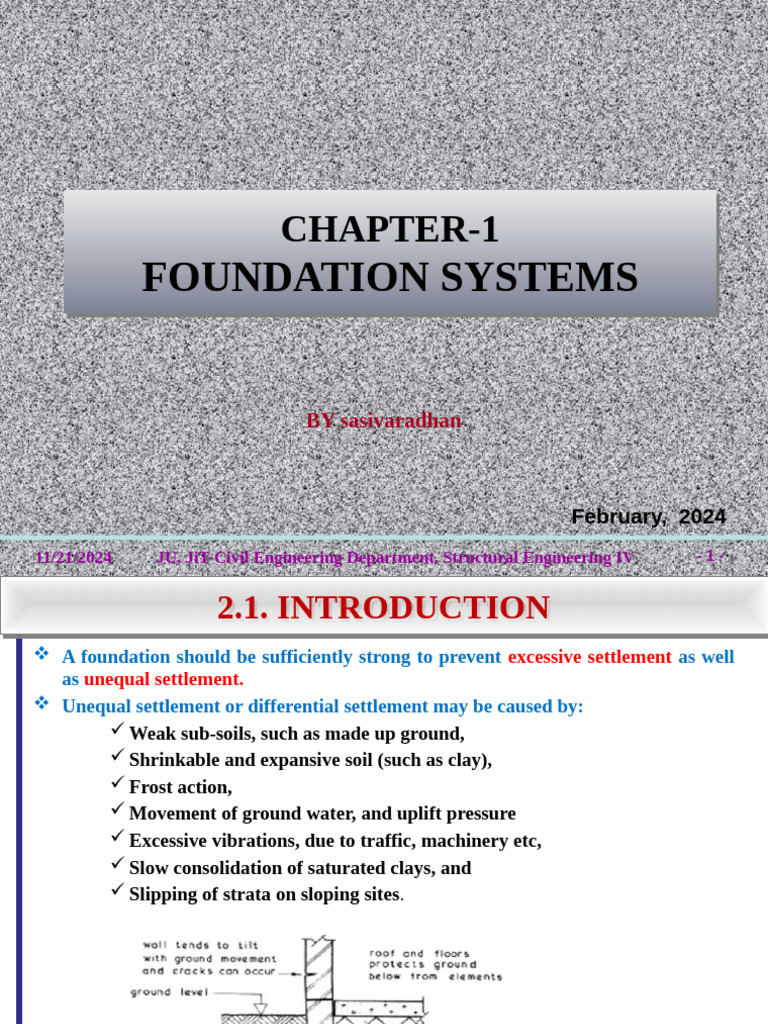 Chapter 1 Foundation Systems Extra Materials | PDF | Deep Foundation ...