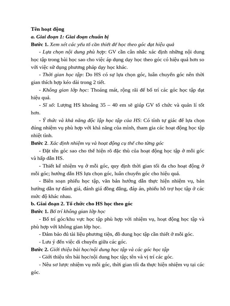 a. Giai đoạn 1: Giai đoạn chuẩn bị | PDF