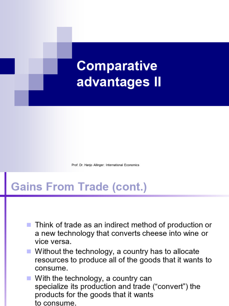 IE L4 Comparative Advantage | PDF | Comparative Advantage | Economies