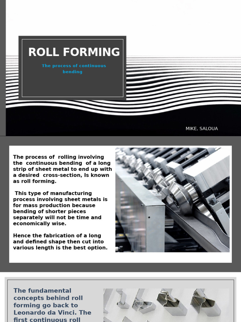 Roll Forming Presentation | PDF | Industrial Processes | Mechanical Engineering
